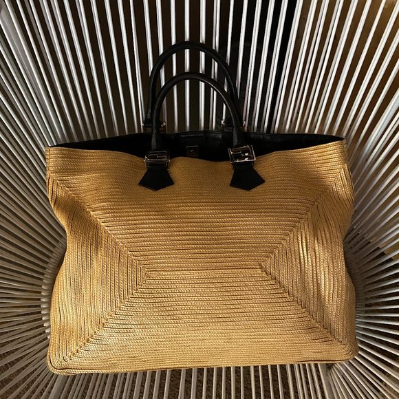 Fendi | Bags | Fendi Raffia Large Twins Tote Bagwow | Poshmark